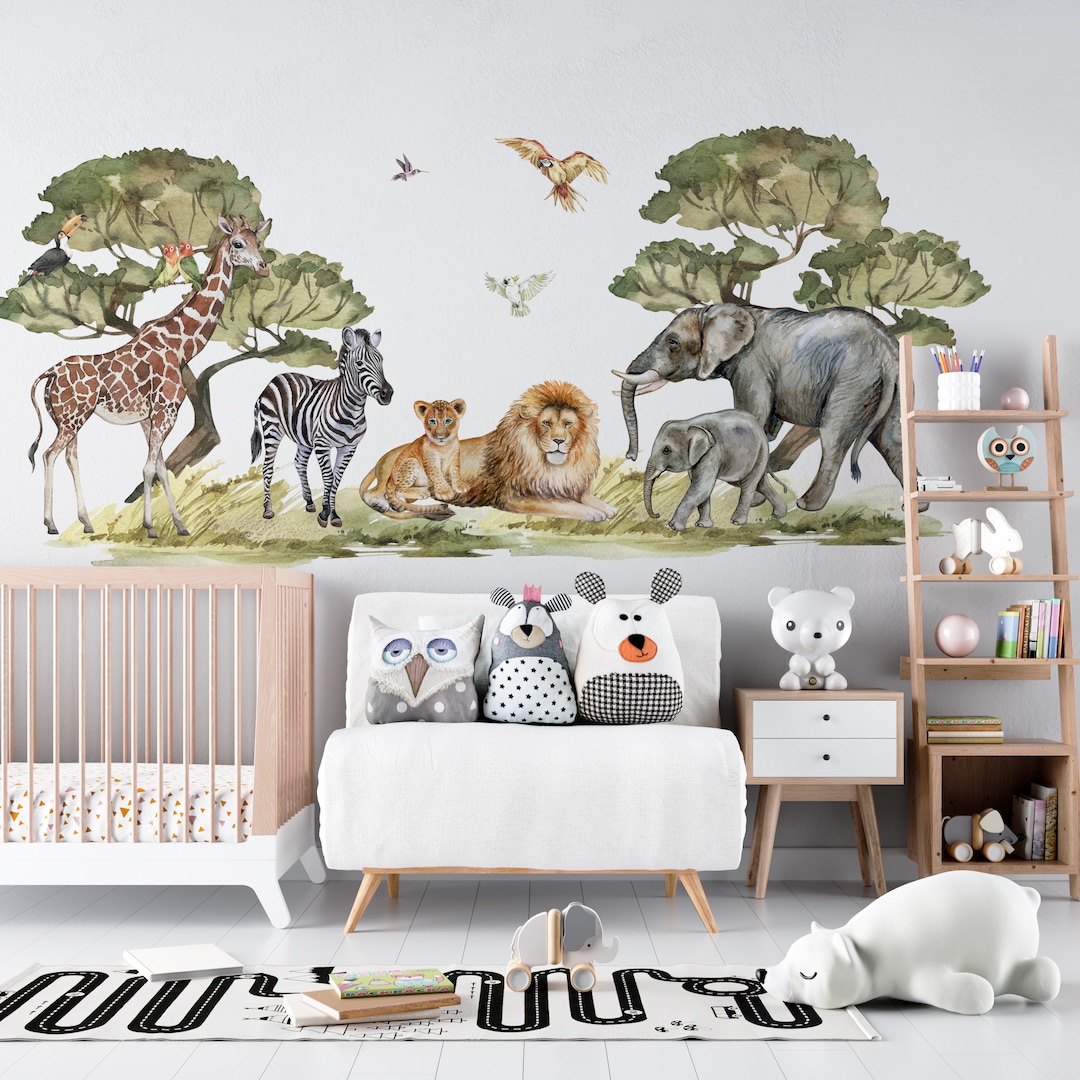 Safari Wall Stickers, Safari Wall Decal, Jungle Wall Decal, Safari ...
