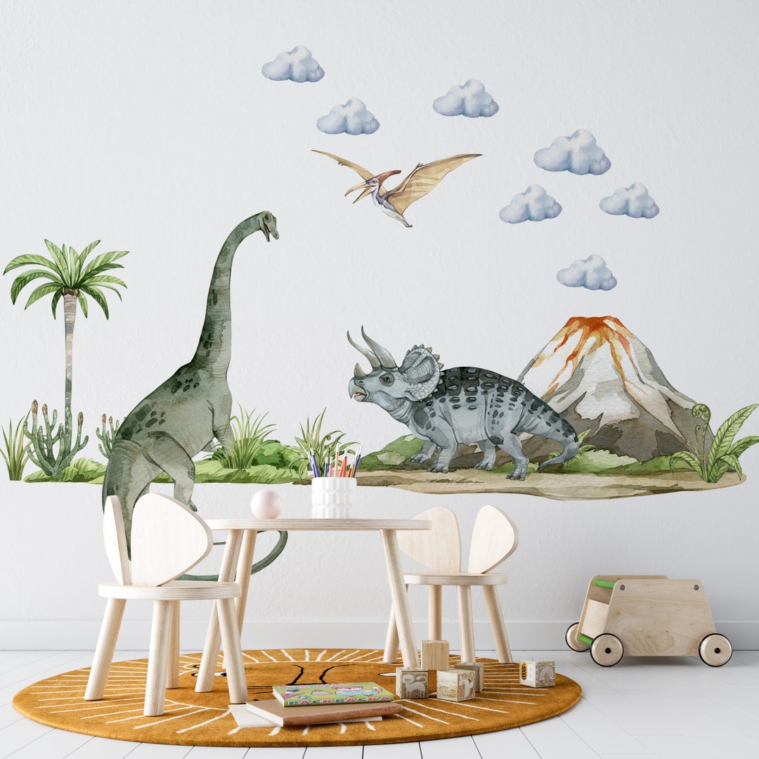 Dinosaur Wall Decal, Dinosaur Wall Stickers, Dinosaur Decal, Jurassic ...