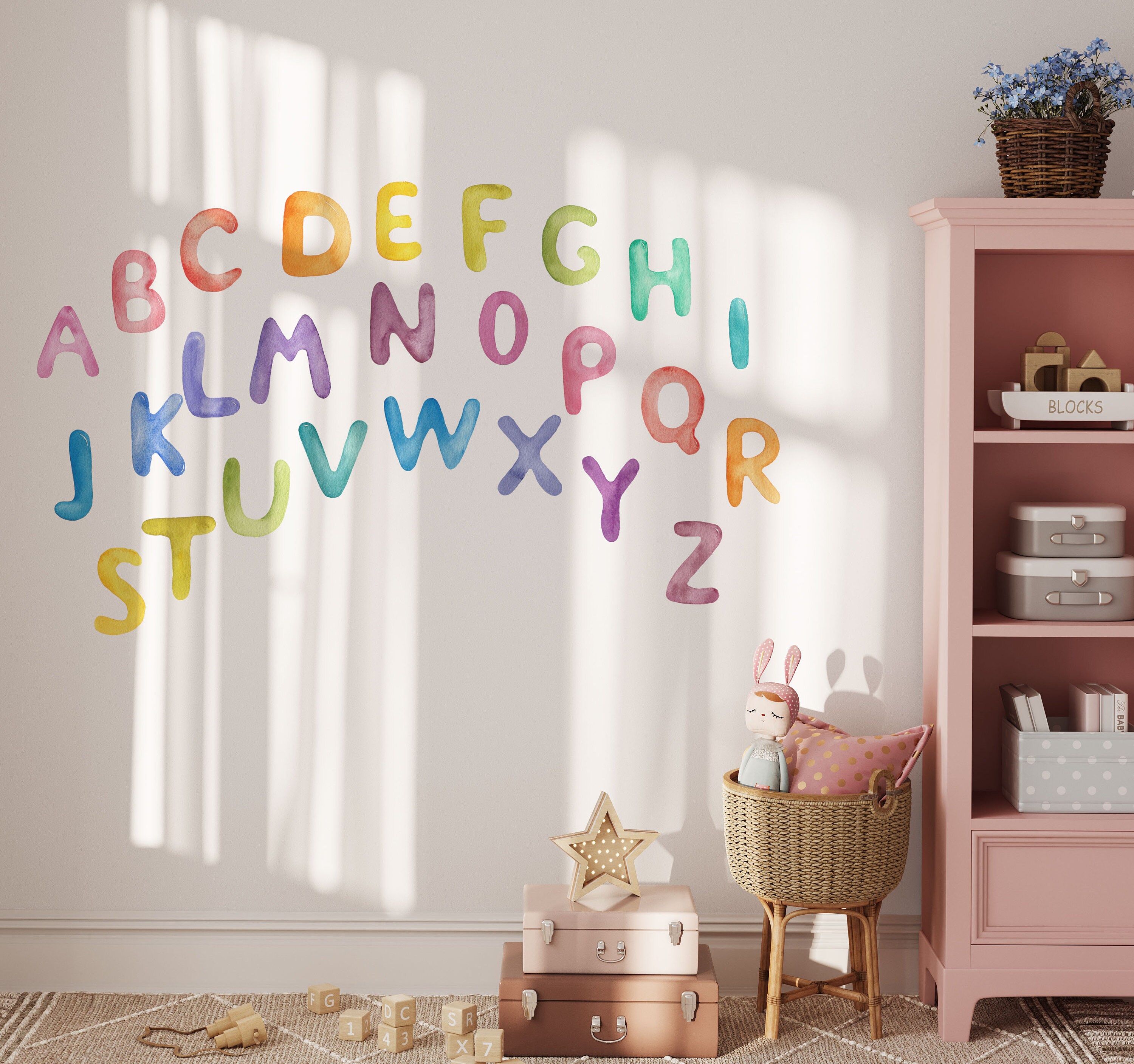 Alphabet Wall Decal, Alphabet Letters, Classroom Wall Decal, Nursery ...