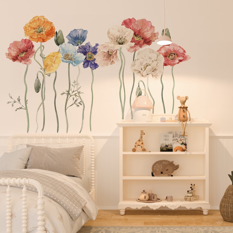 Wildflower Wall Decal - Etsy