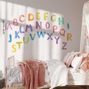 Alphabet Wall Decal, Alphabet Letters, Classroom Wall Decal, Nursery ...