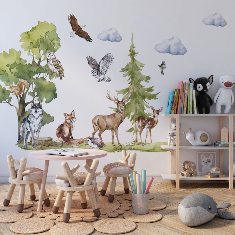 Forest Animal Decal - Etsy