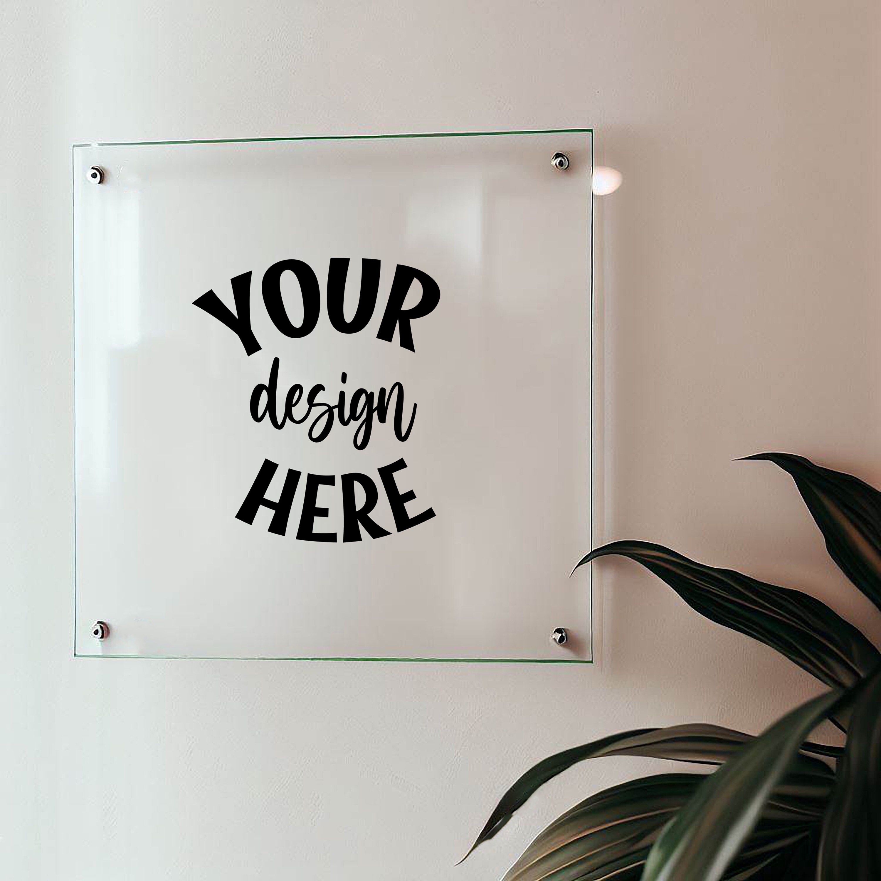 Acrylic Sign Mock Up, Clear Sign Mocks, Sign Mockup, Wall Sign Mockup ...