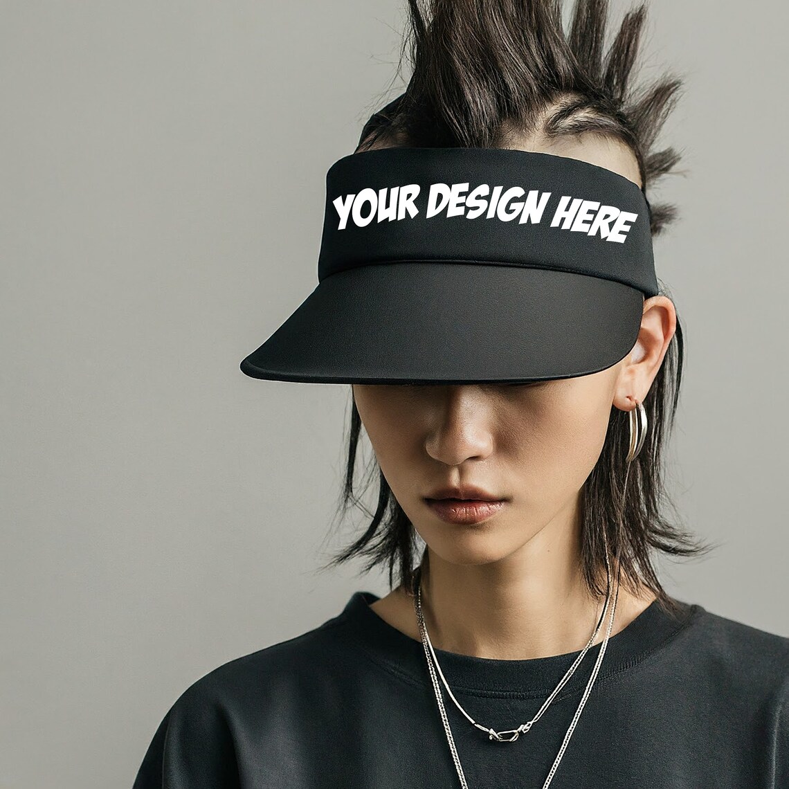 Punk Visor Mockup, Brim Mock, Hat Mocks, Headwear, Headgear, Bonnets ...