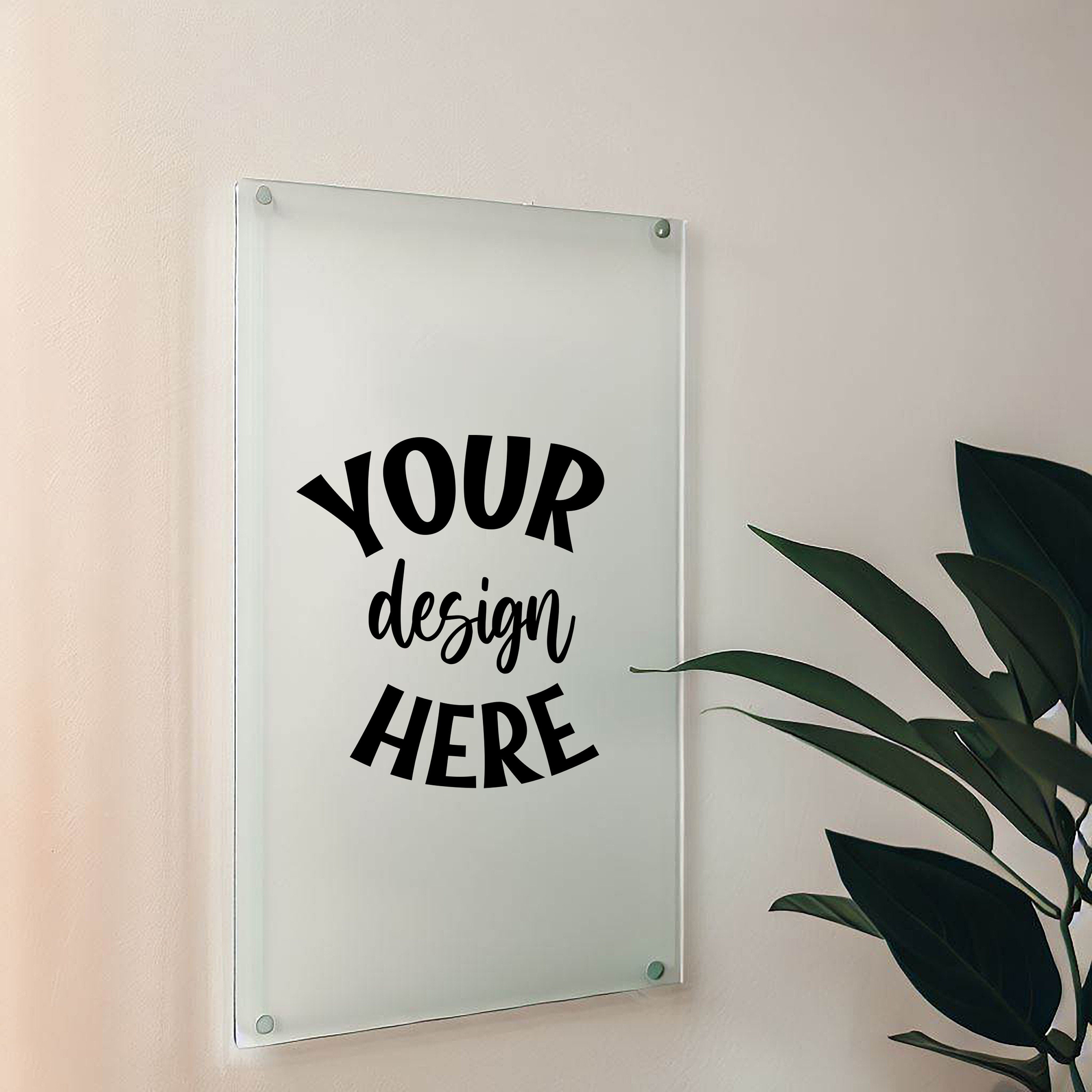 Acrylic Sign Mock Up, Clear Sign Mocks, Sign Mockup, Wall Sign Mockup ...