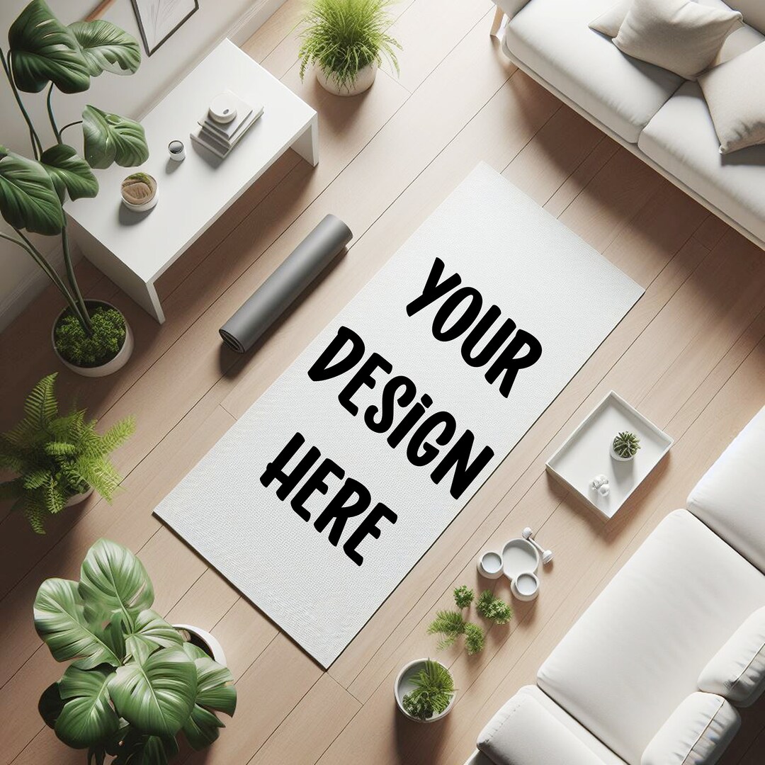 Yoga Mat Mock Up, Rubber Yoga Mat Mocks, Foam Yoga Mat Rug Mockup, Yoga ...