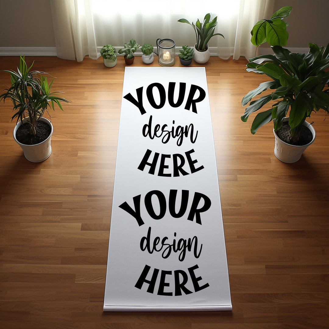 Yoga Mat Mock Up, Rubber Yoga Mat Mocks, Foam Yoga Mat Rug Mockup, Yoga ...