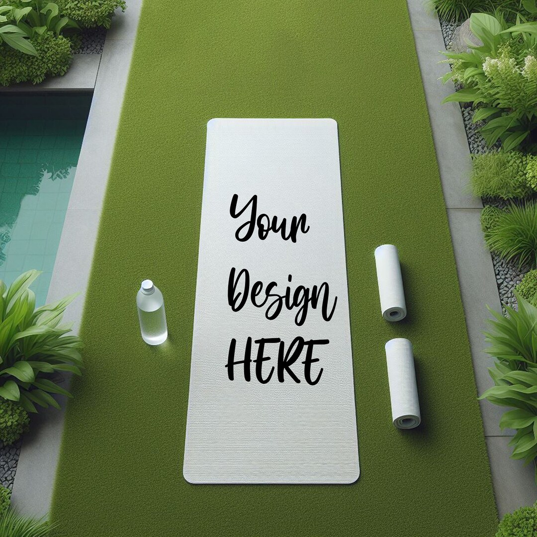 Yoga Mat Mock Up, Rubber Yoga Mat Mocks, Foam Yoga Mat Rug Mockup, Yoga ...