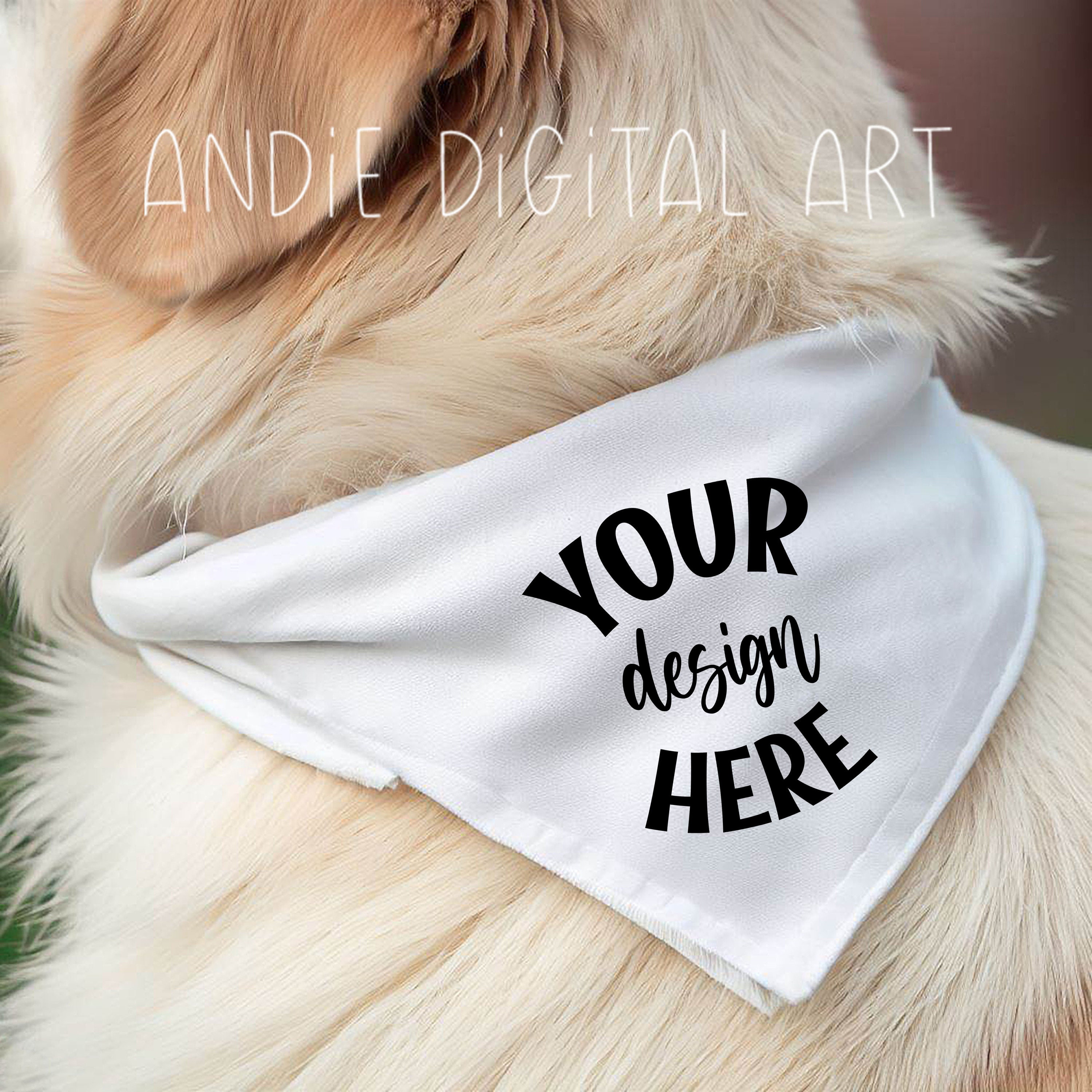 Dog Bandana Mockup | Dog Mockup | Pet Bandana Template | Dogbandana ...