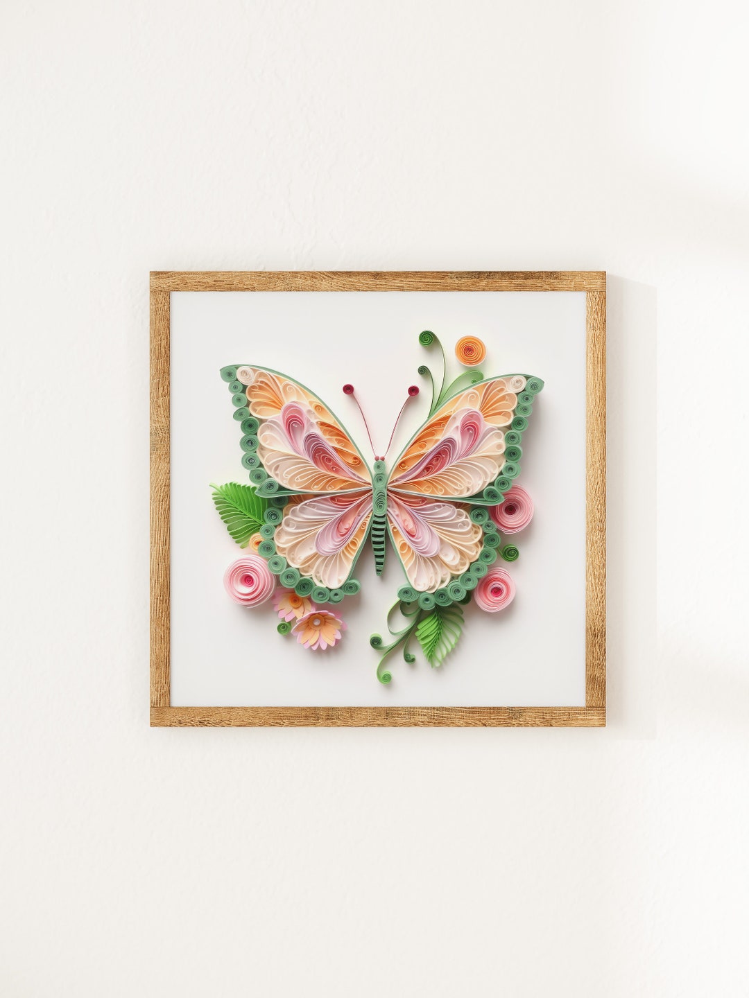 Pink and Green Butterfly Print, Butterfly Wall Art, Children's Wall Art ...