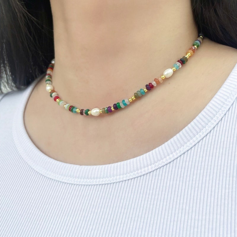 Pearl Bead Necklace - Etsy