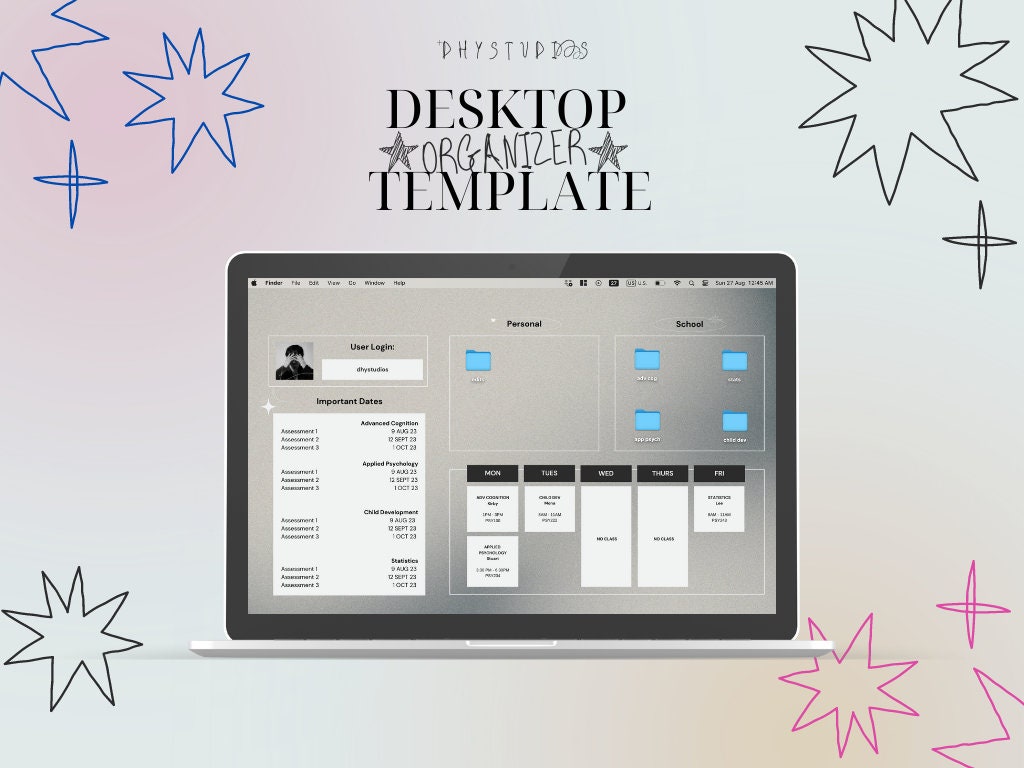 Desktop Wallpaper Organizer Desktop Organizer Wallpaper - Etsy