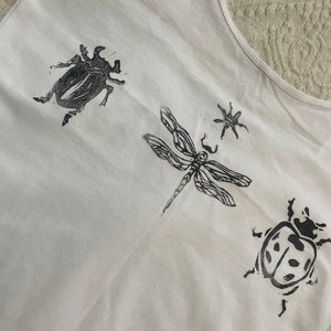 Hand Printed Insect Top - Etsy