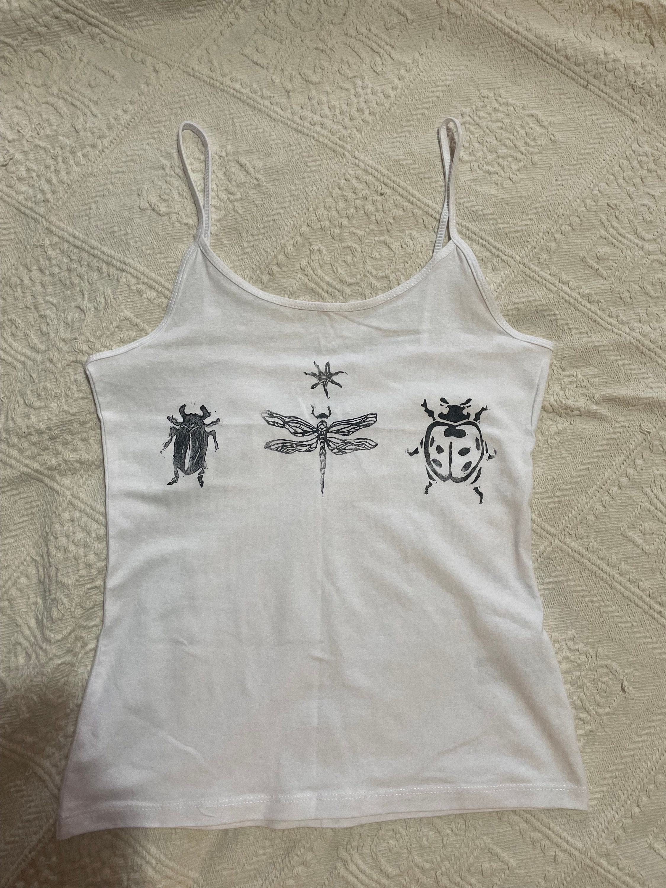 Hand Printed Insect Top - Etsy
