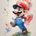 Set of 5 Super Mario PRINTABLE Watercolor Bundle Poster, T-shirt, and ...