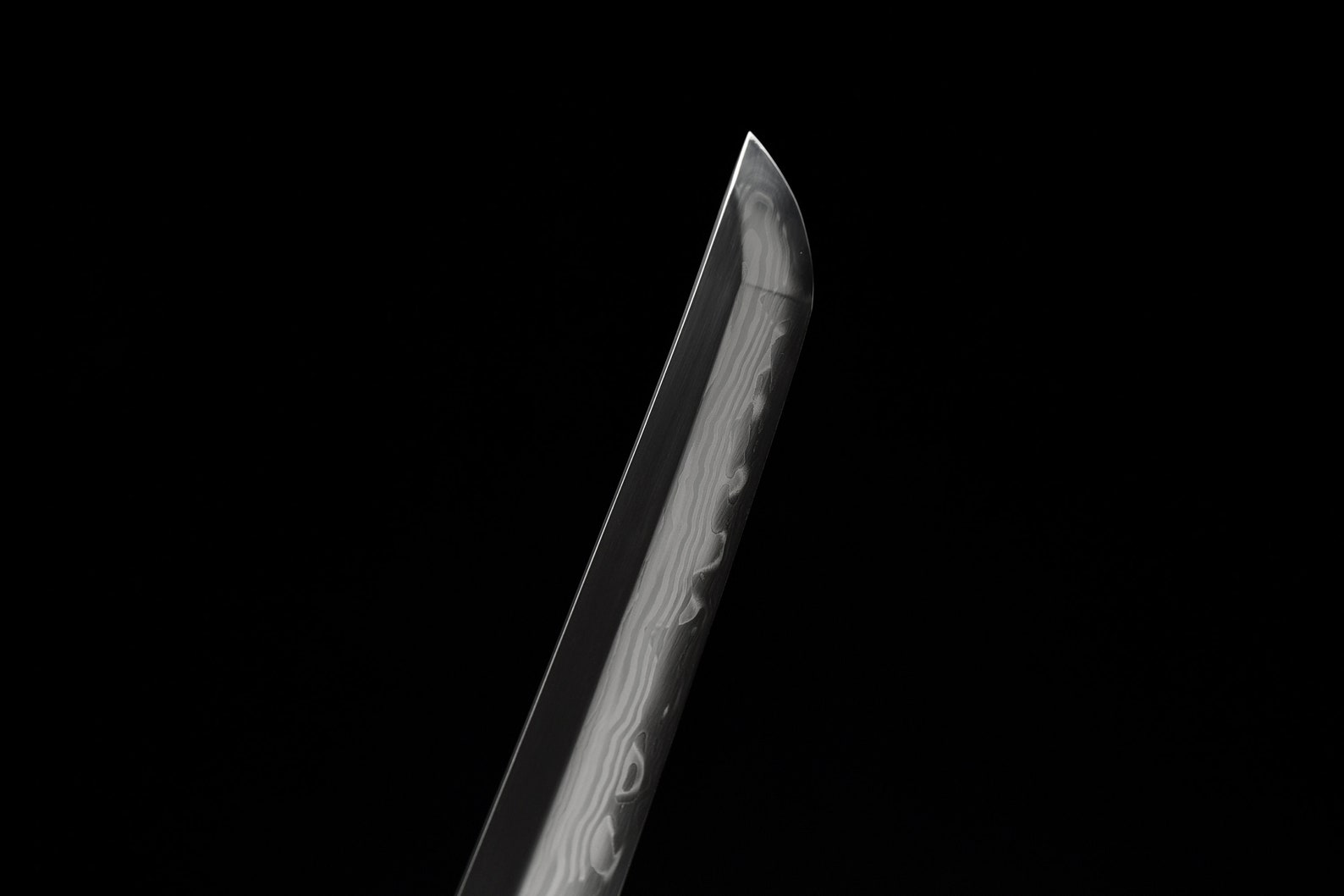 Black Fish Skin Katana Handmade Samurai Sword True Harmon Full Tang ...