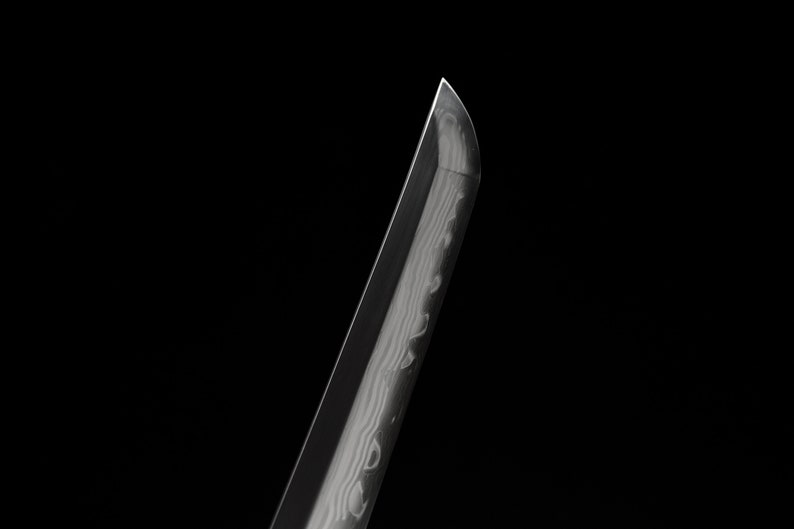 Black Fish Skin Katana Handmade Samurai Sword True Harmon Full Tang ...