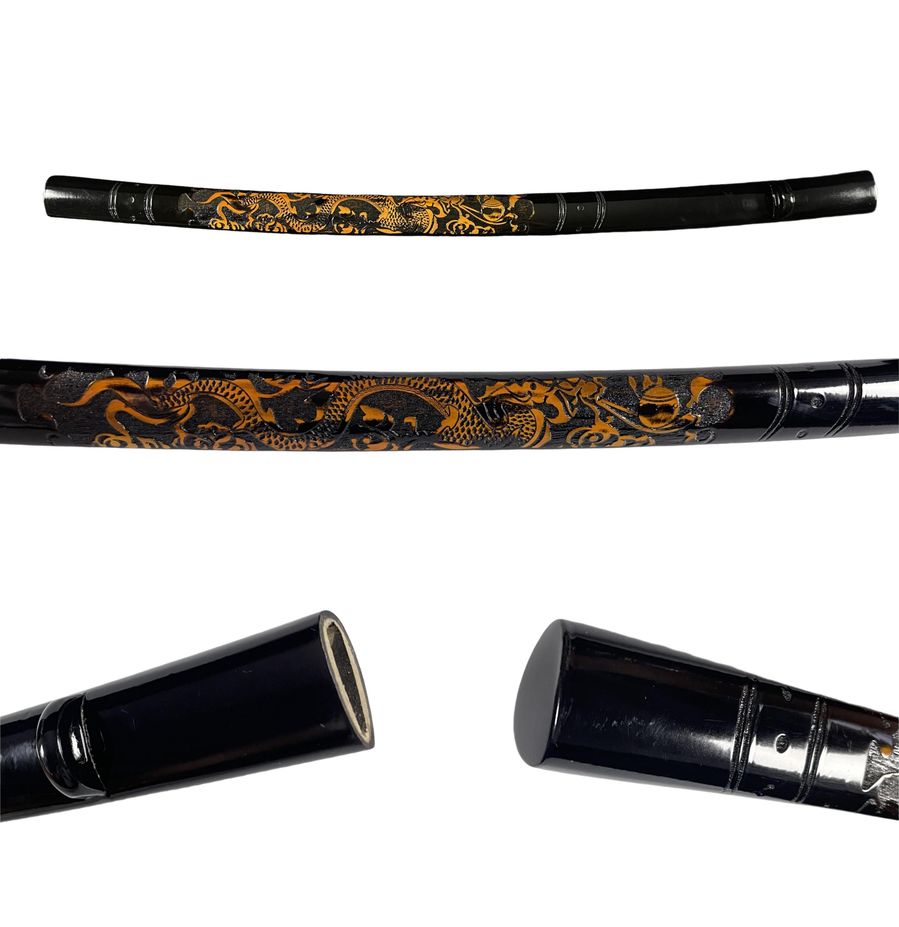 Part 2 Sheath DIY Katana Engraved Series Sheaths Japanese Samurai Sword ...