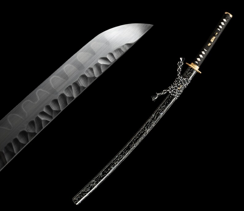 Humongous Katana Handmade Steel Katana Real Japanese Sharp Katana Black ...