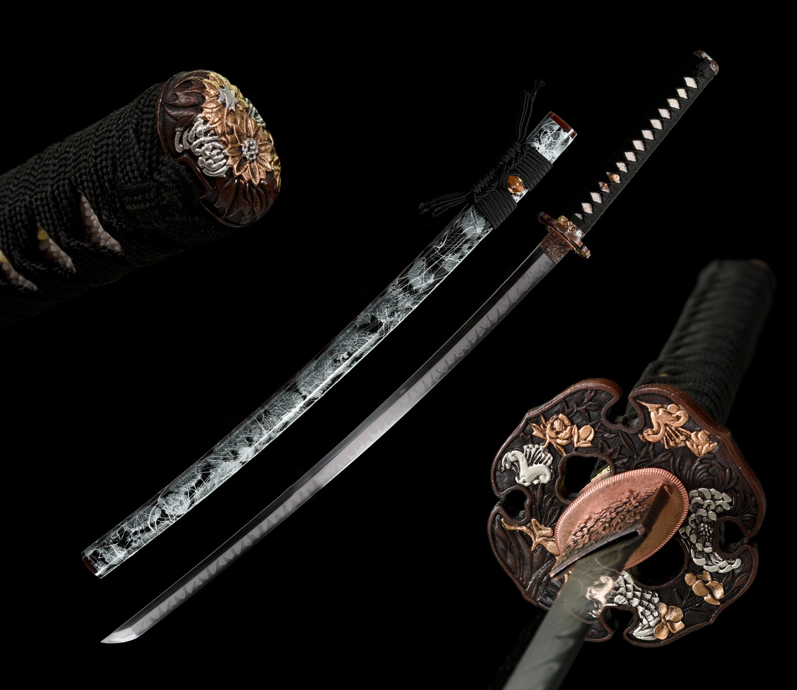 Boutique Handmade Samurai Sword Full Tang Katana Ninja Knives Real ...