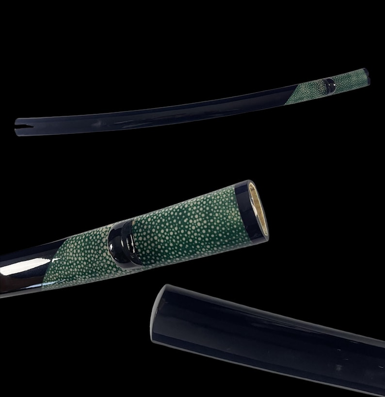 Part 2 Sheaths DIY Katana Series Half Pearl Wrapped Fish Skin Sheath ...