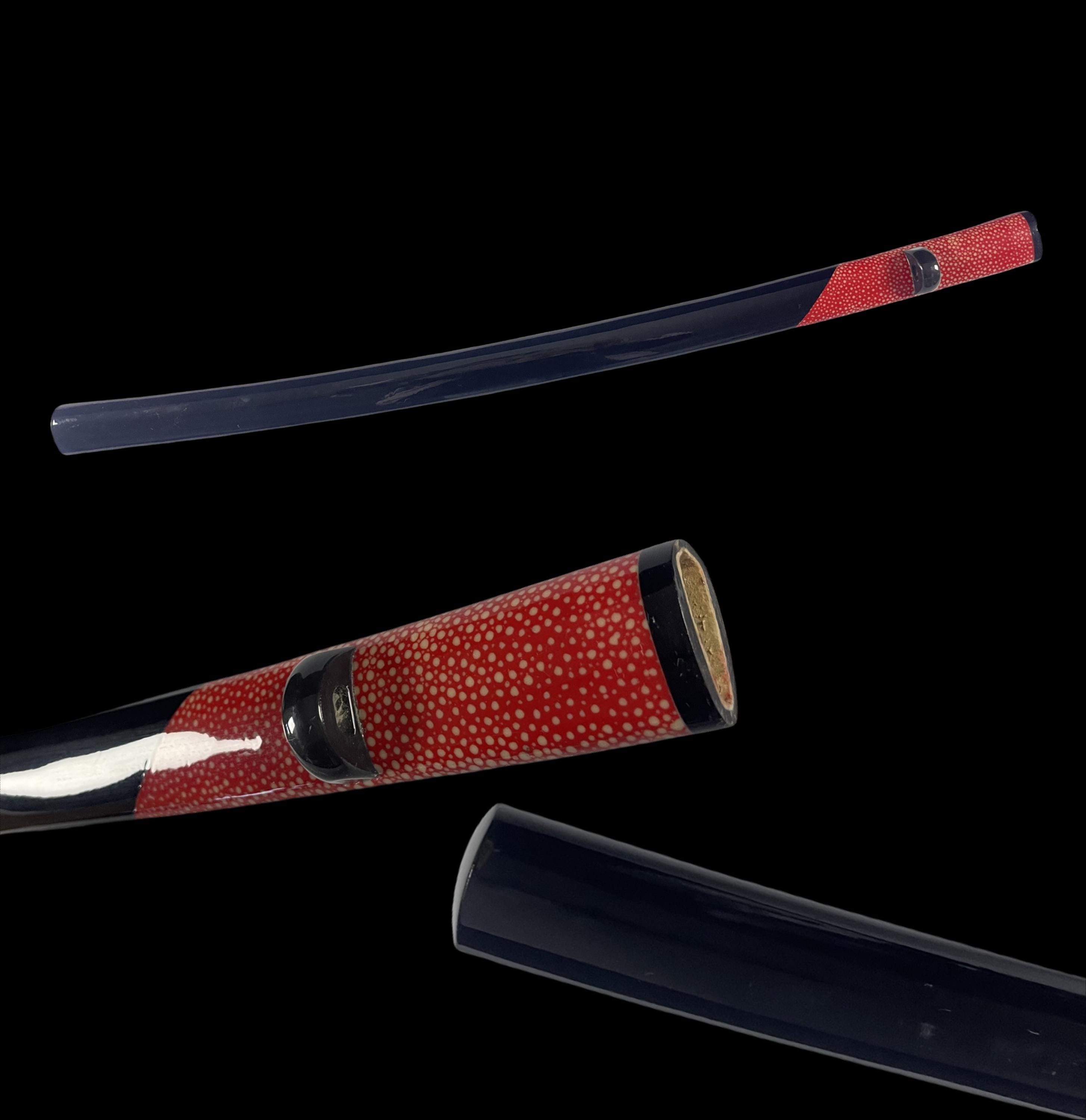 Part 2 Sheaths DIY Katana Series Half Pearl Wrapped Fish Skin Sheath ...