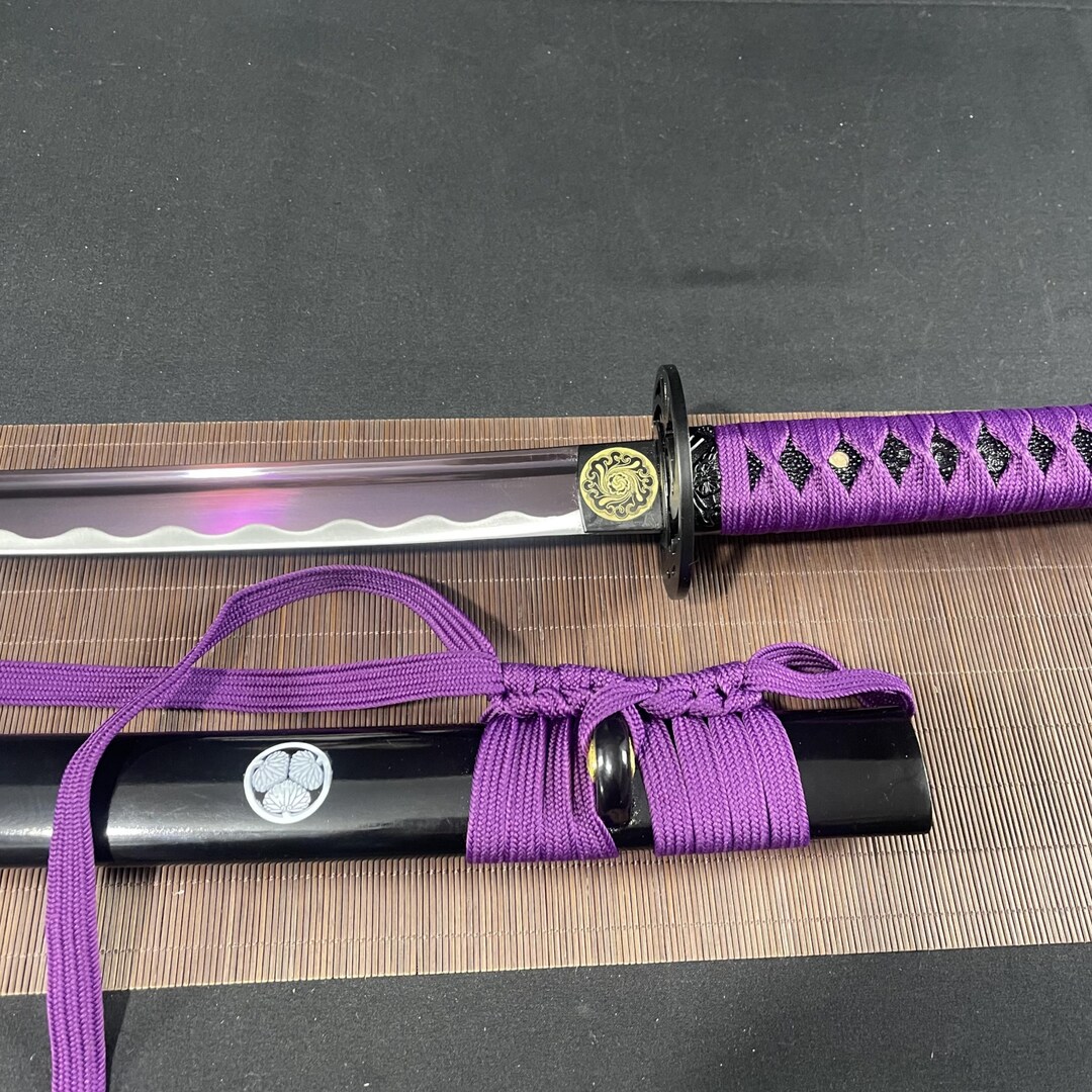 Purple Blade Handmade 1060 High Carbon Steel Katana Genuine Japanese ...