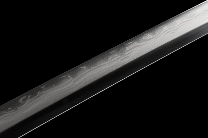 Black Fish Skin Katana Handmade Samurai Sword True Harmon Full Tang ...