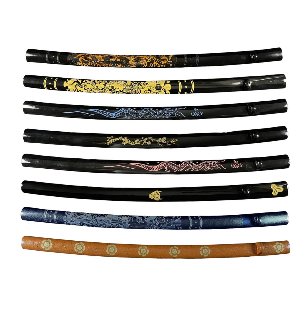 Part 2 Sheath DIY Katana Engraved Series Sheaths Japanese Samurai Sword ...