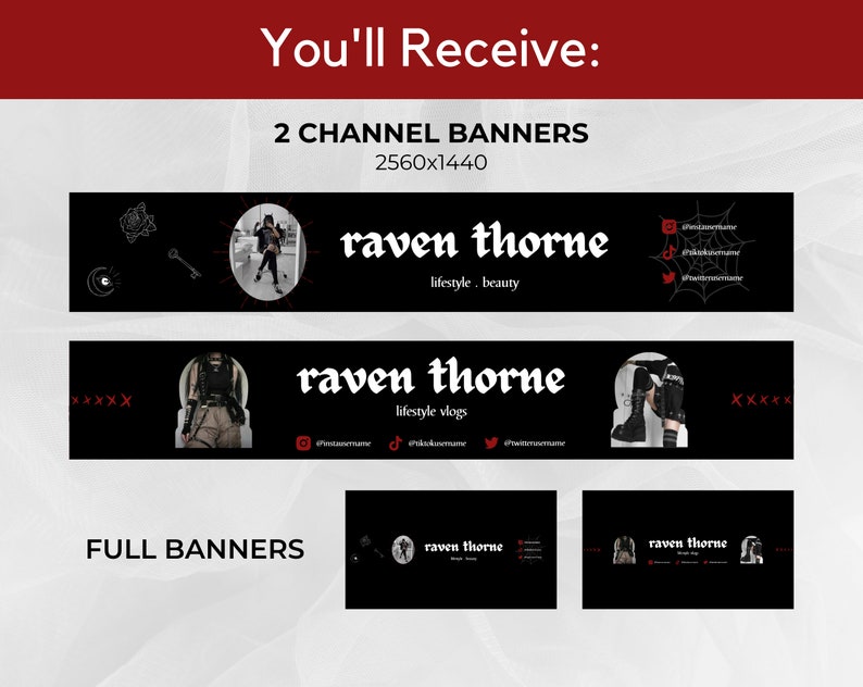 Youtube Branding Kit. Fully Editable Channel Banner Intro Outro Logo ...
