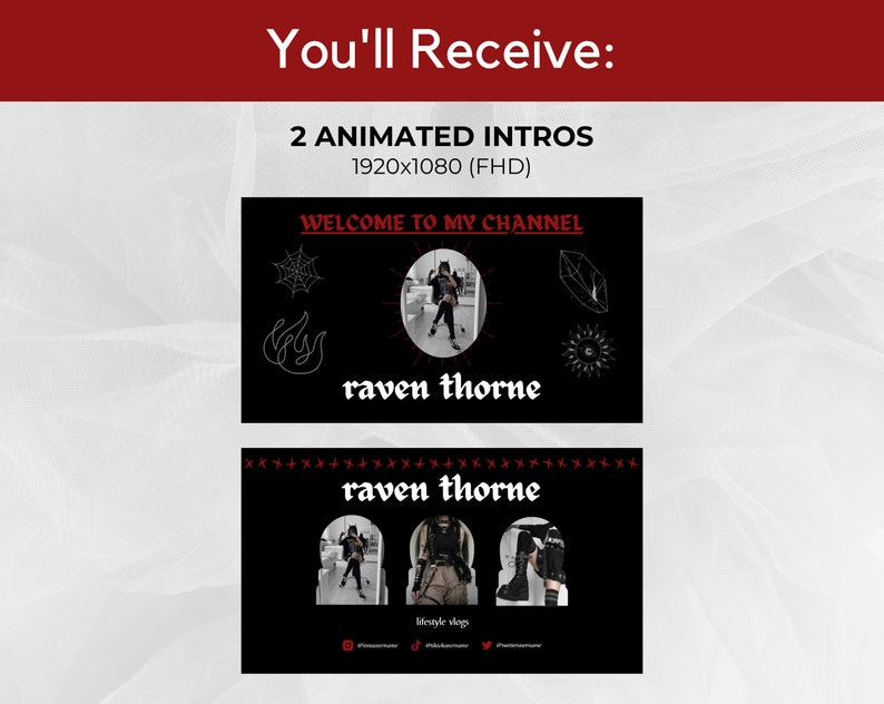 Youtube Branding Kit. Fully Editable Channel Banner Intro Outro Logo ...