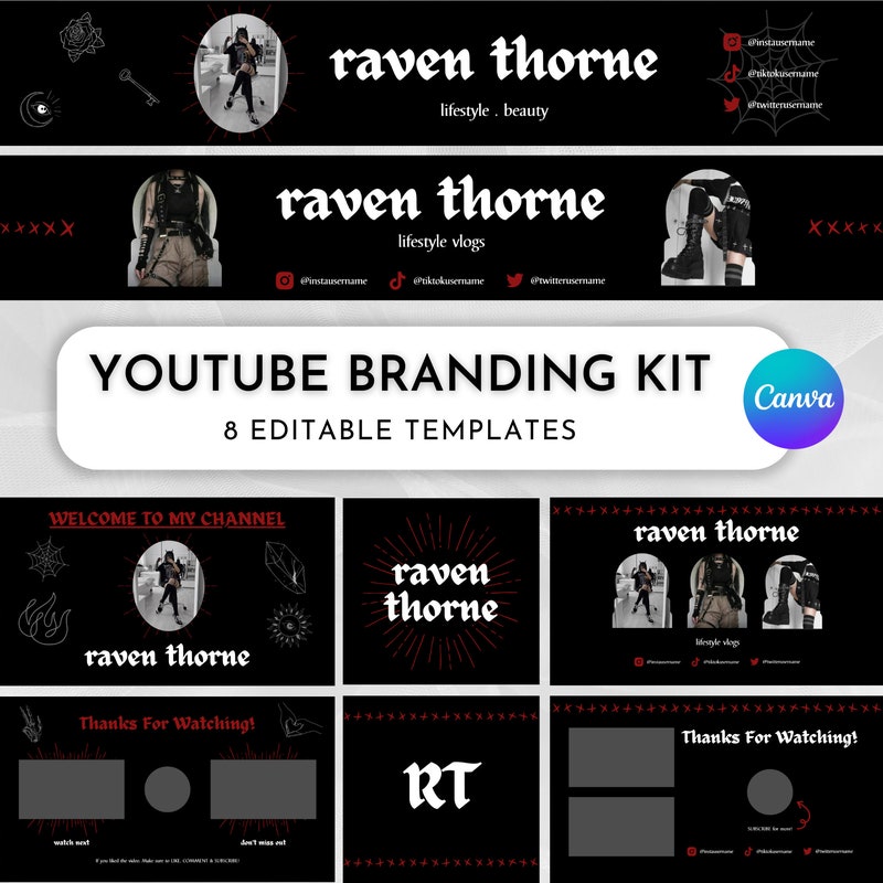 Youtube Banner Goth - Etsy