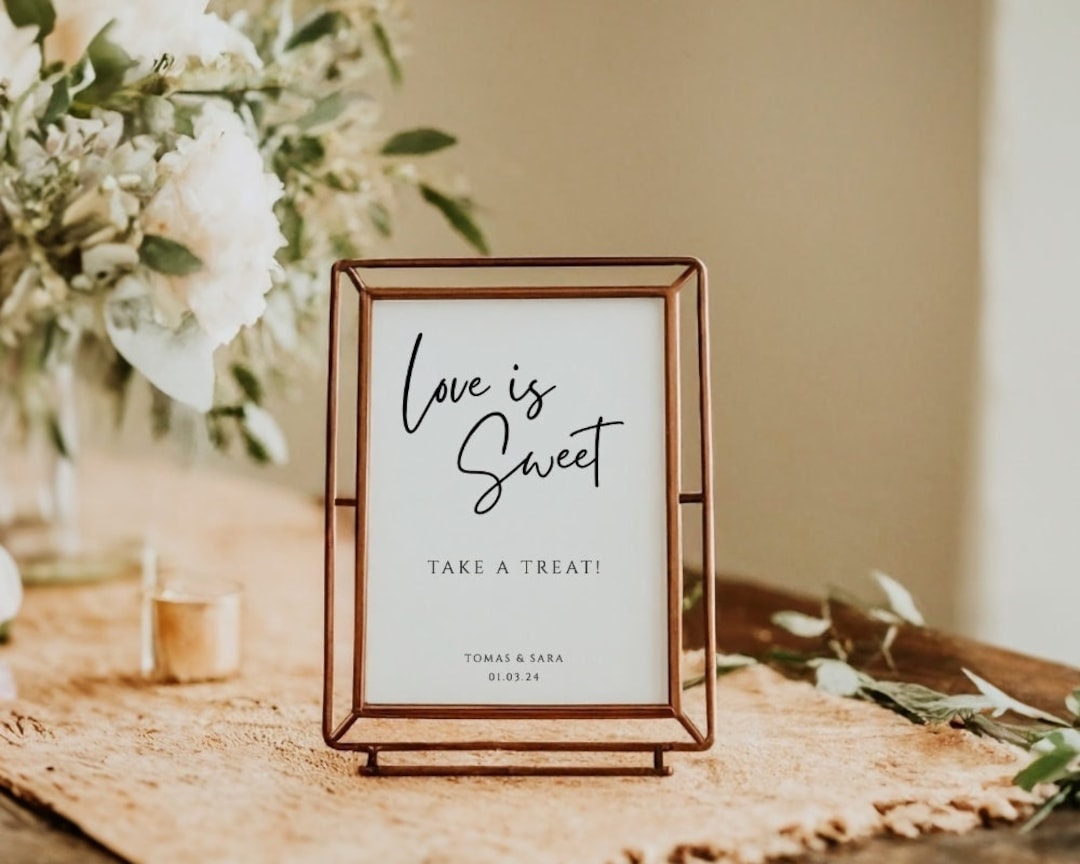 Love is Sweet Sign | Candy Bar Sign |sweet Cart Sign | Printable Sign ...