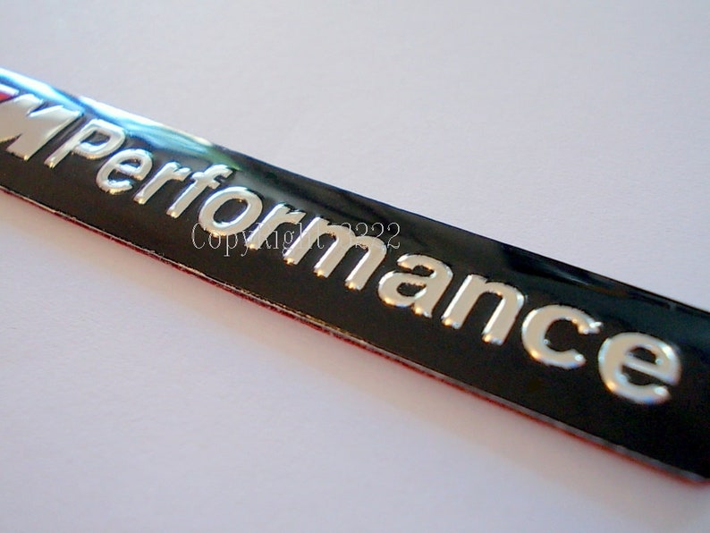 BMW M PERFORMANCE Crest Badge Emblem Blason Wappen in ALUMINUM Adhesive ...