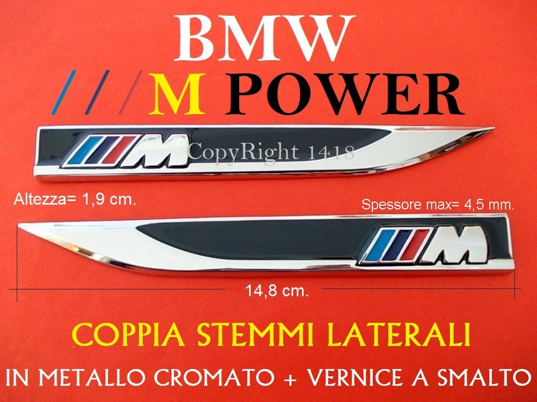BMW M POWER KIT Side Emblems 2 Pieces Metal M2 M3 M4 M5 M6 Badge Emblem ...