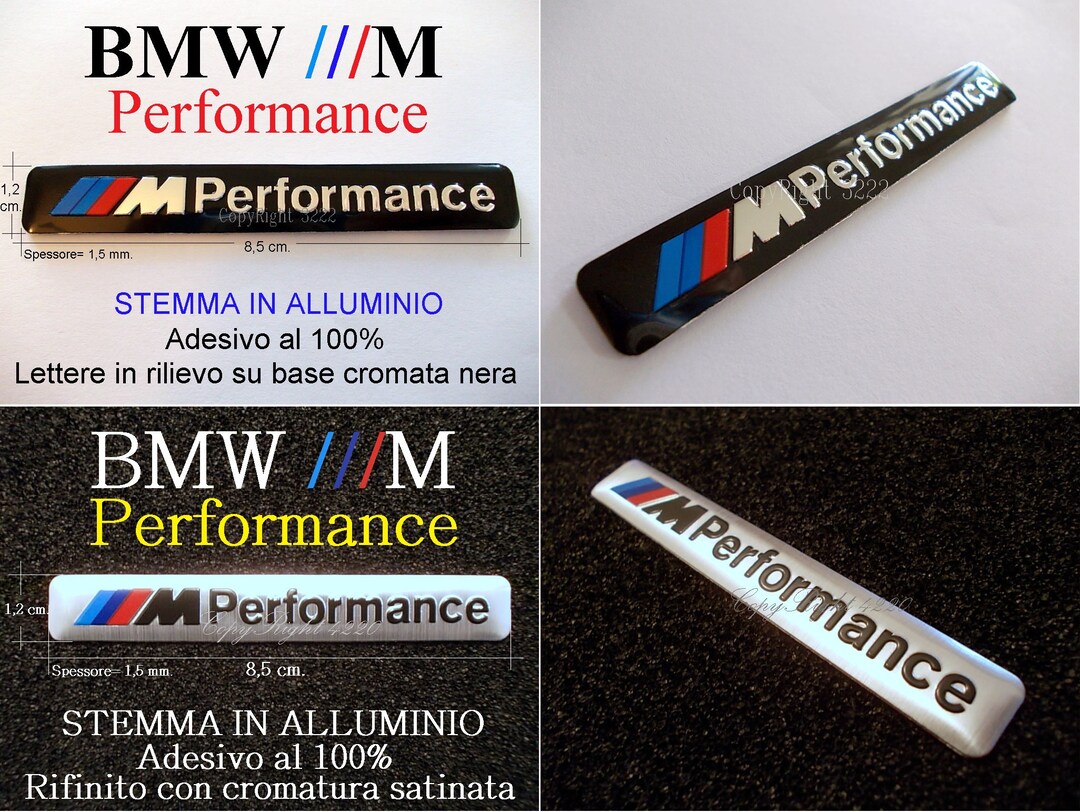 BMW M PERFORMANCE Emblem Badge Emblem Blason Wappen in ALUMINUM ...