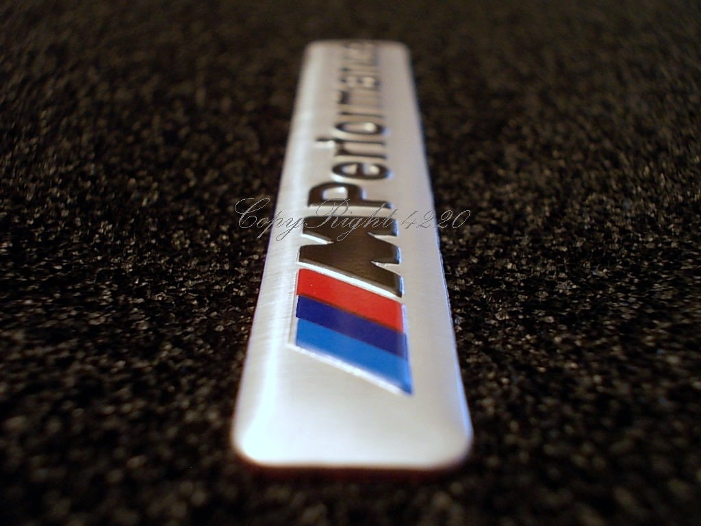 BMW M PERFORMANCE Emblem Badge Emblem Blason Wappen in ALUMINUM ...