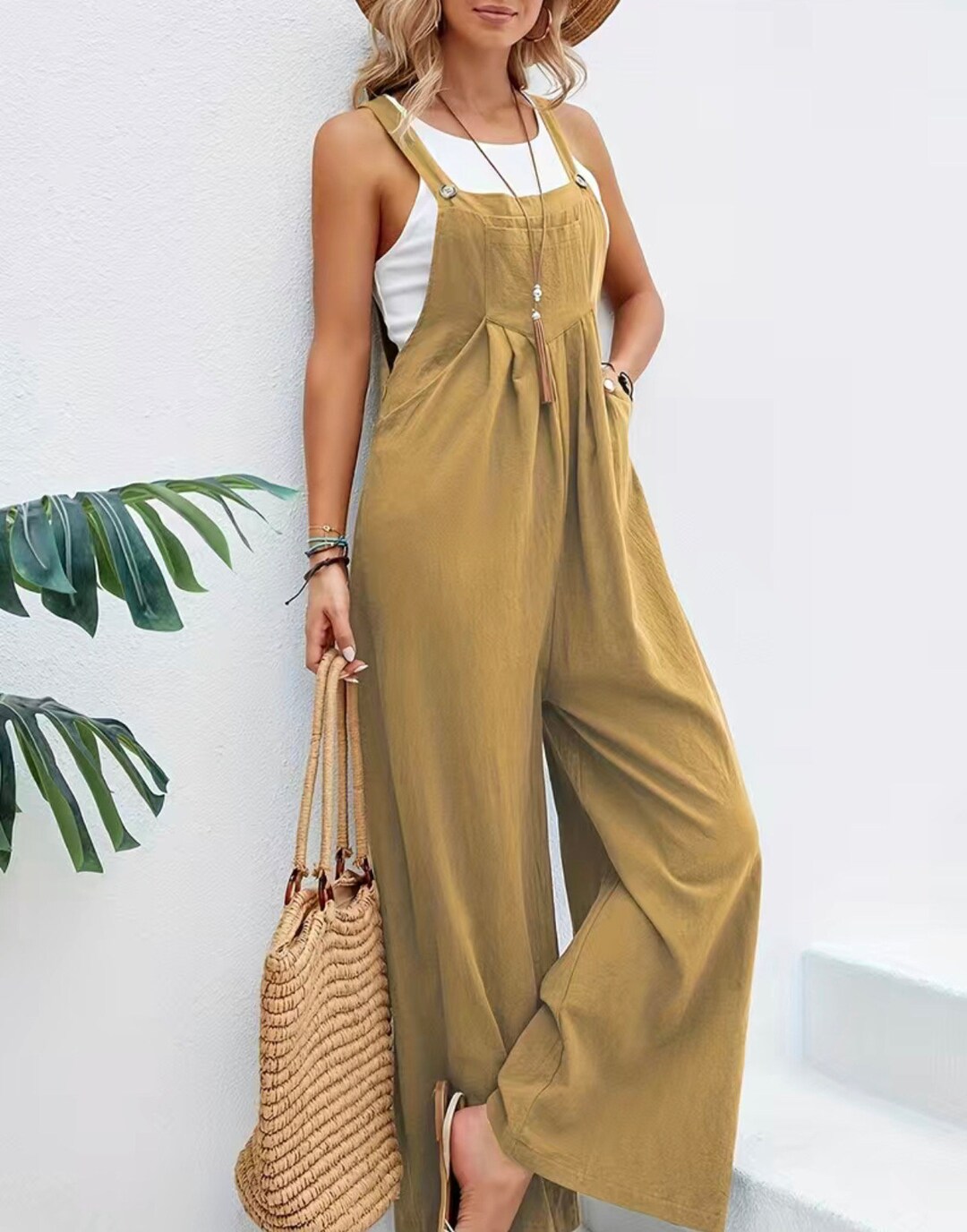 Sleeveless Long Jumpsuit - Etsy