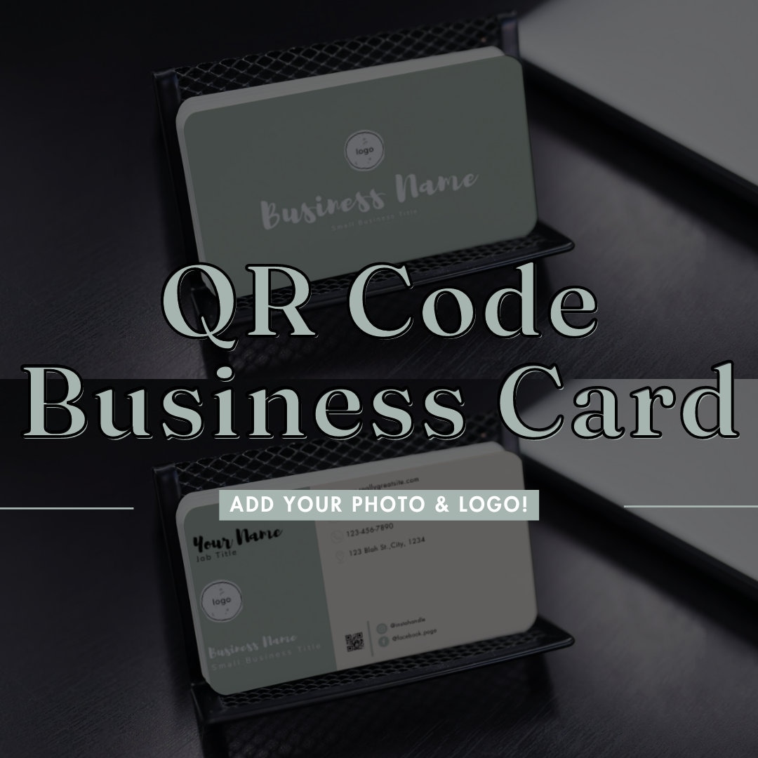 QR Code Business Card Template. DIY Editable Canva Design. Modern ...