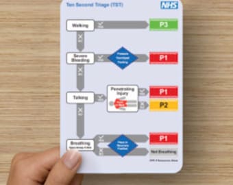 Ten Second Triage Prompt & Tally Card - **PACK OF 10** - Paramedic ...