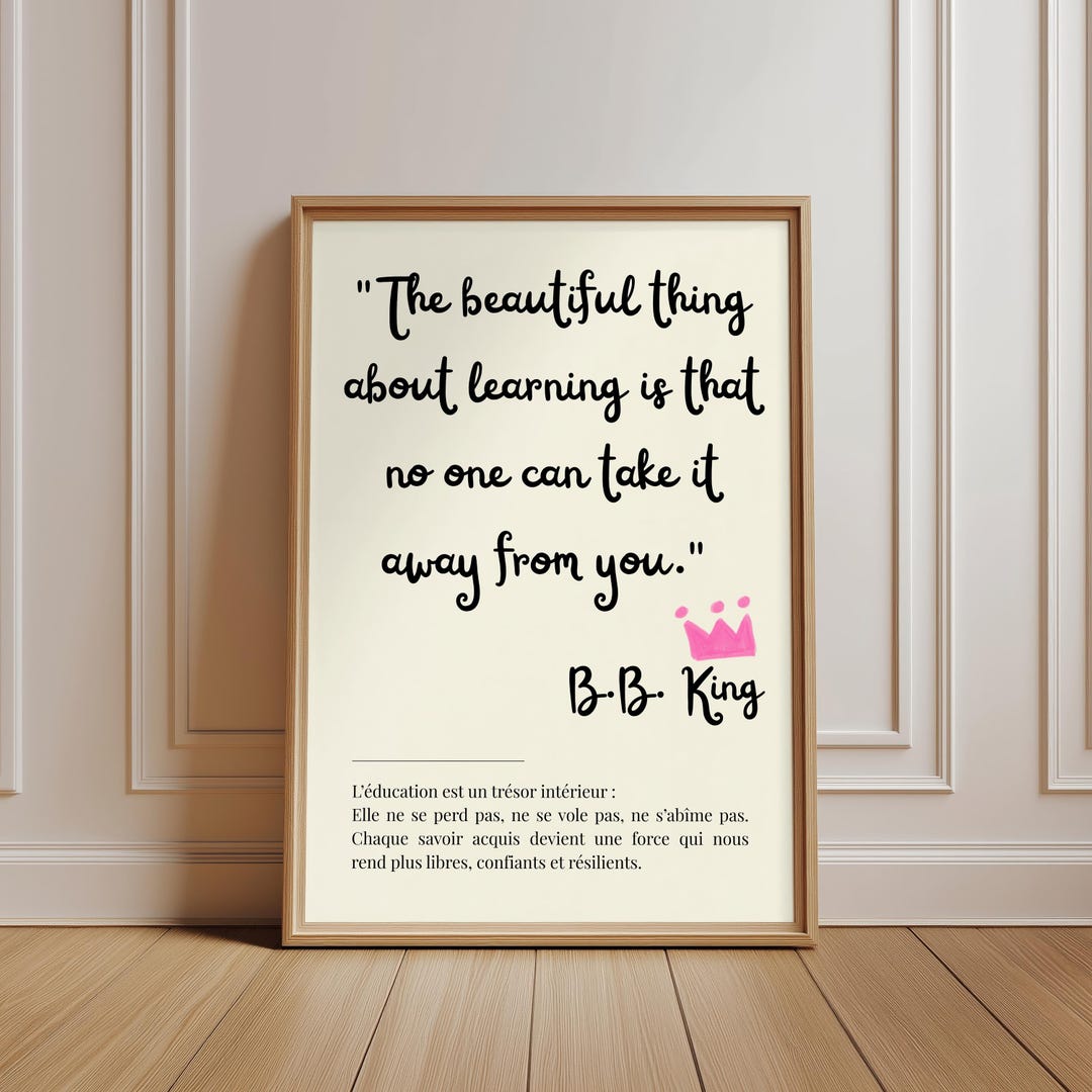 B.B. King Quote Digital Poster | Educational Poster | Motivational Wall ...