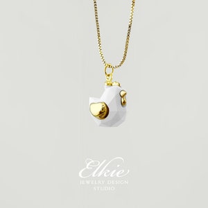 Cute Gold / White Gold Color Hen Pendant Necklace, Chicken Charm, Low ...