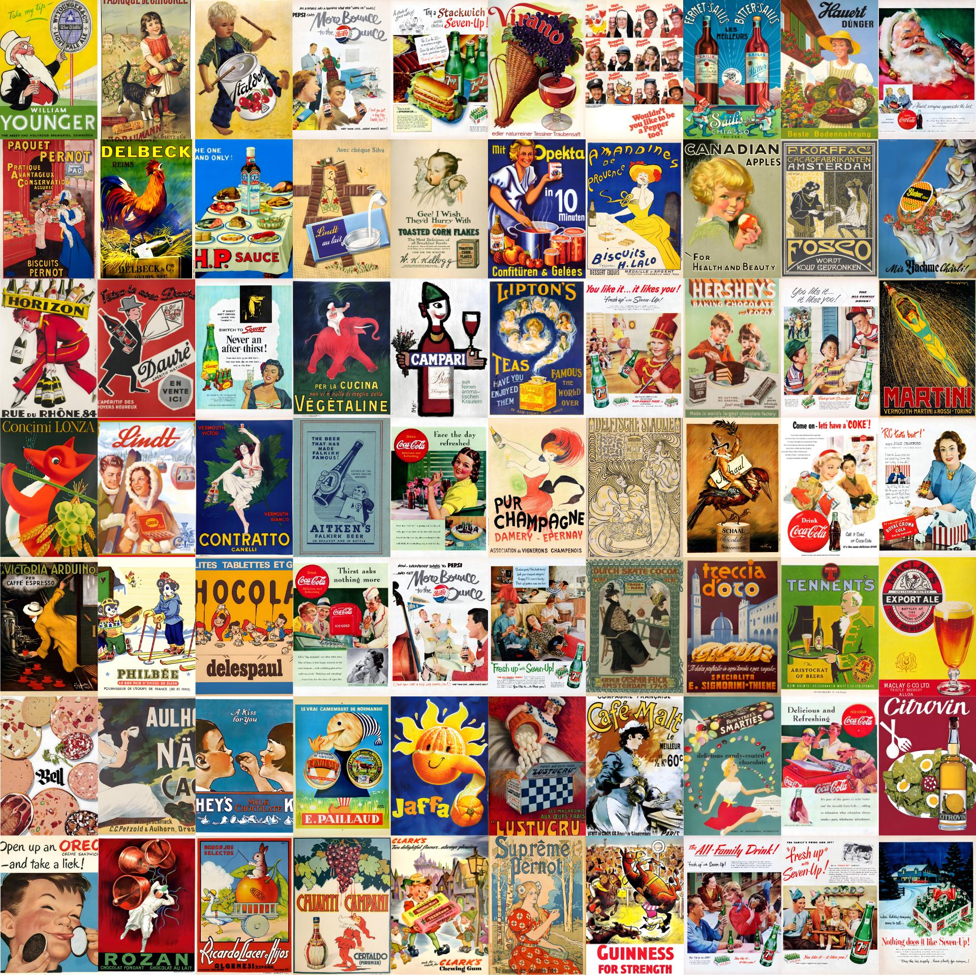 500+ Vintage Food and Beverage Posters Digital Prints, AI Super ...