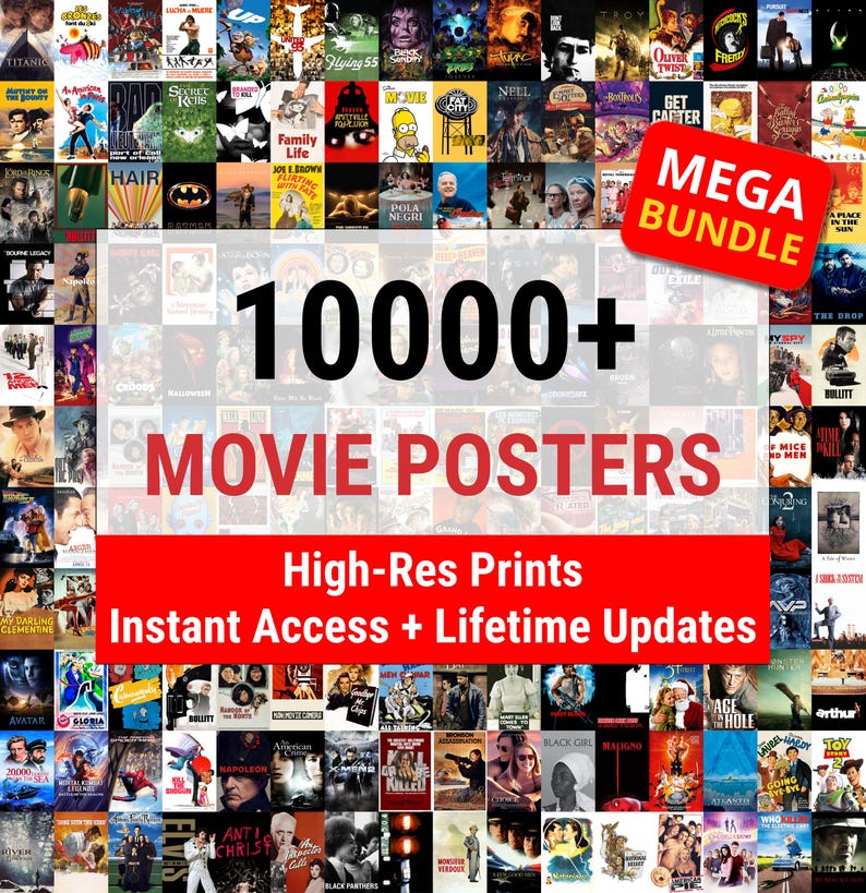 10000+ Movie Posters Collection, High Resolution Digital Movie Poster ...