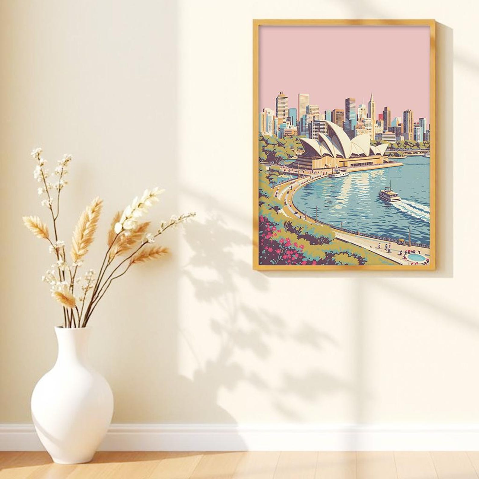 Sydney Opera House Retro Poster, Vintage Sydney Wall Art, Sydney ...