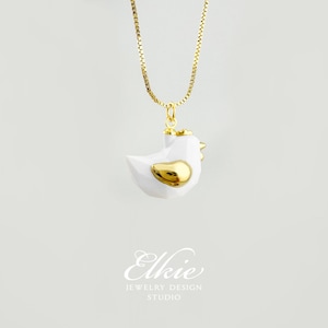 Cute Gold / White Gold Color Hen Pendant Necklace, Chicken Charm, Low ...