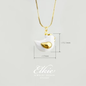 Cute Gold / White Gold Color Hen Pendant Necklace, Chicken Charm, Low ...