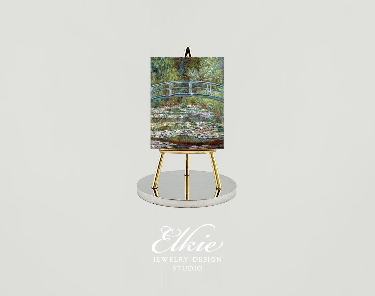 Miniature Claude Monet Bridge Over a Pond of Water Lilies Art Print ...