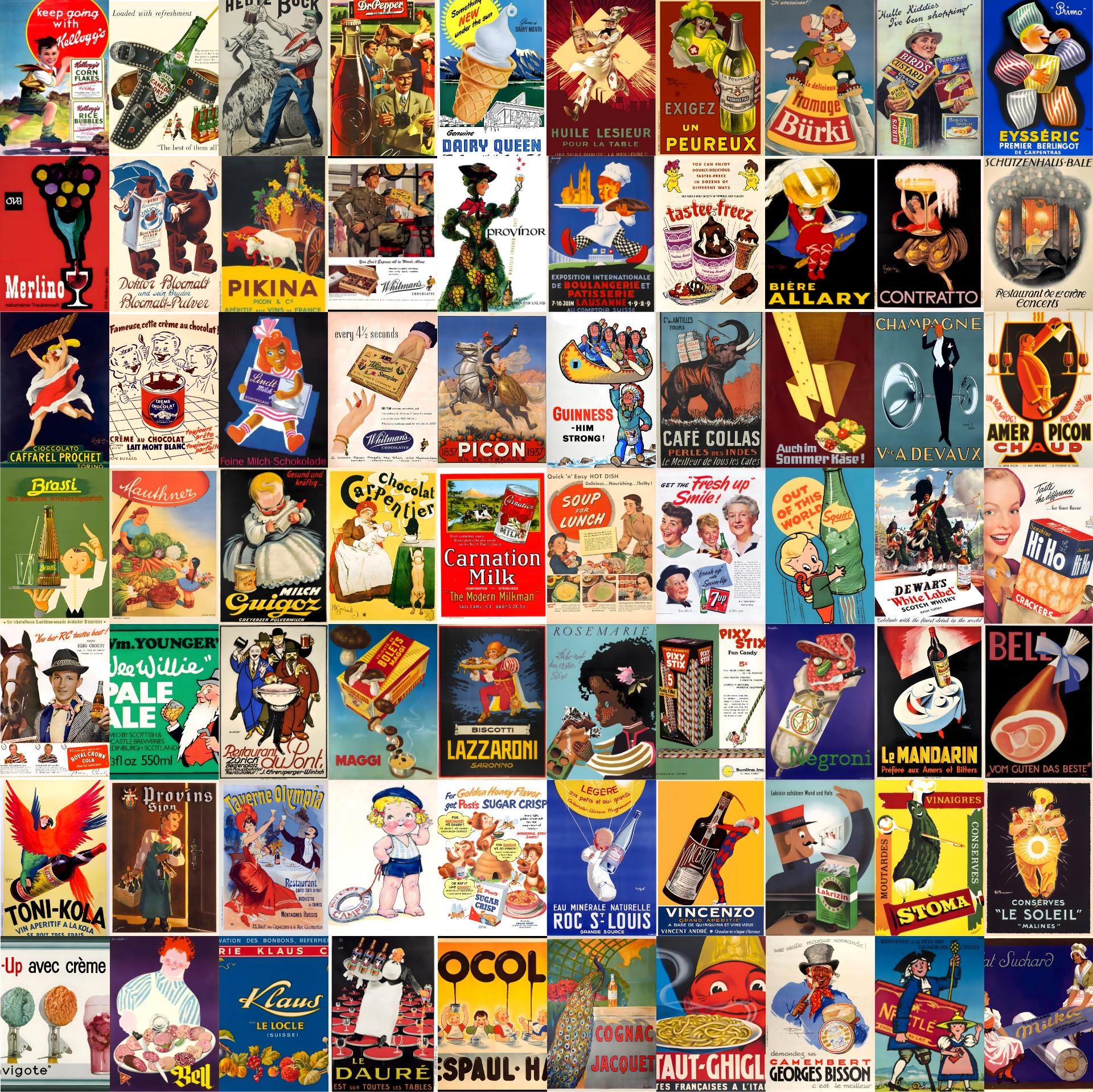 500+ Vintage Food and Beverage Posters Digital Prints, AI Super ...