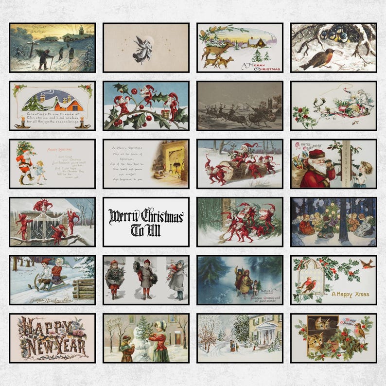 150+ Samsung Frame TV Art | Vintage Winter & Christmas Art Prints Mega ...